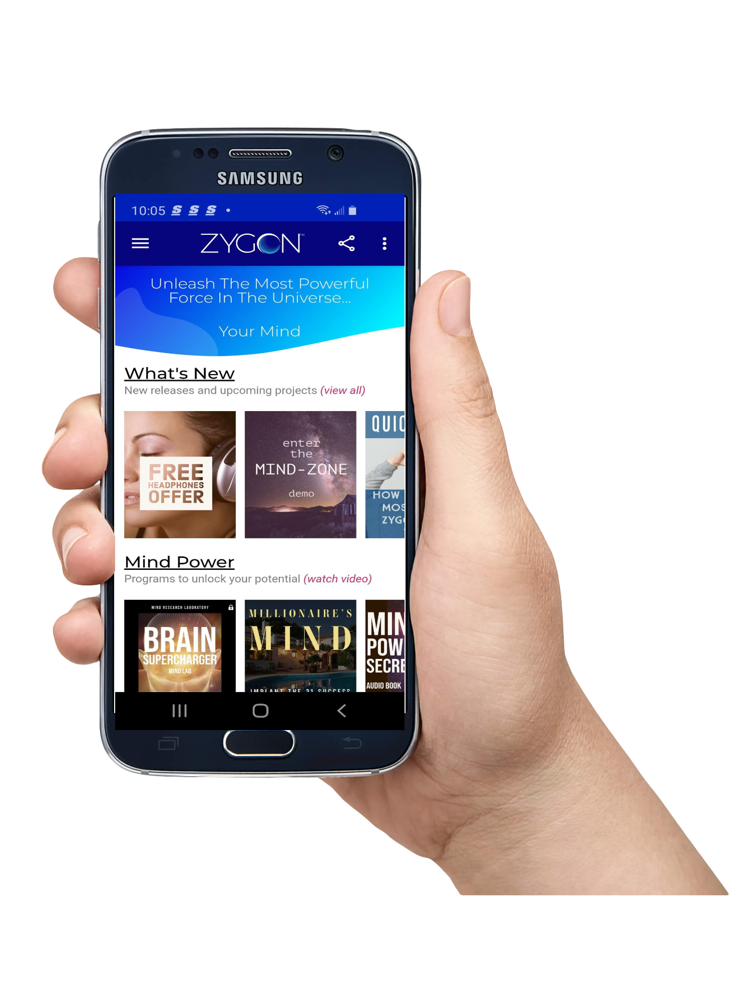 Main - ZYGON -main Zygon Mind Power app re-wires your mind for success